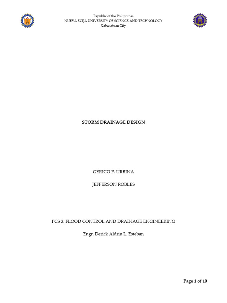 Storm Drainage Design | PDF | Storm Drain | Stormwater