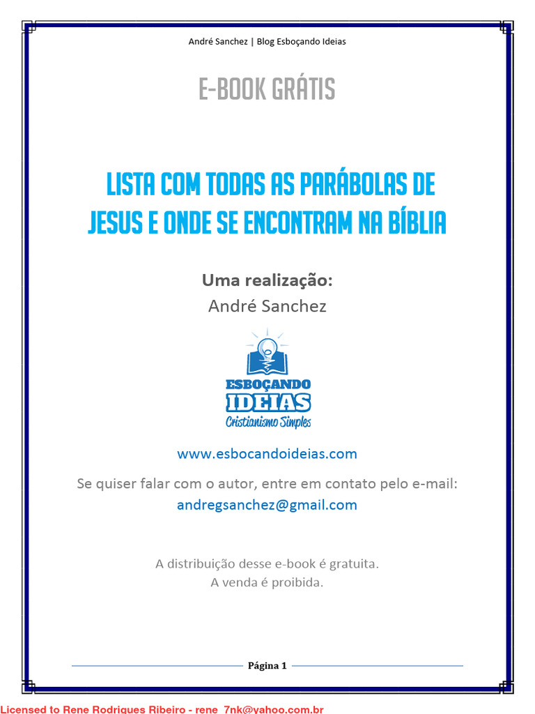 Lista Completa das Parábolas de Jesus | PDF | Bíblia | Jesus