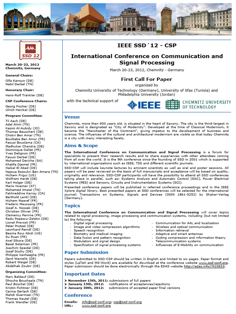 Call For Papers Csp Pdf Electrical Engineering Applied Mathematics 