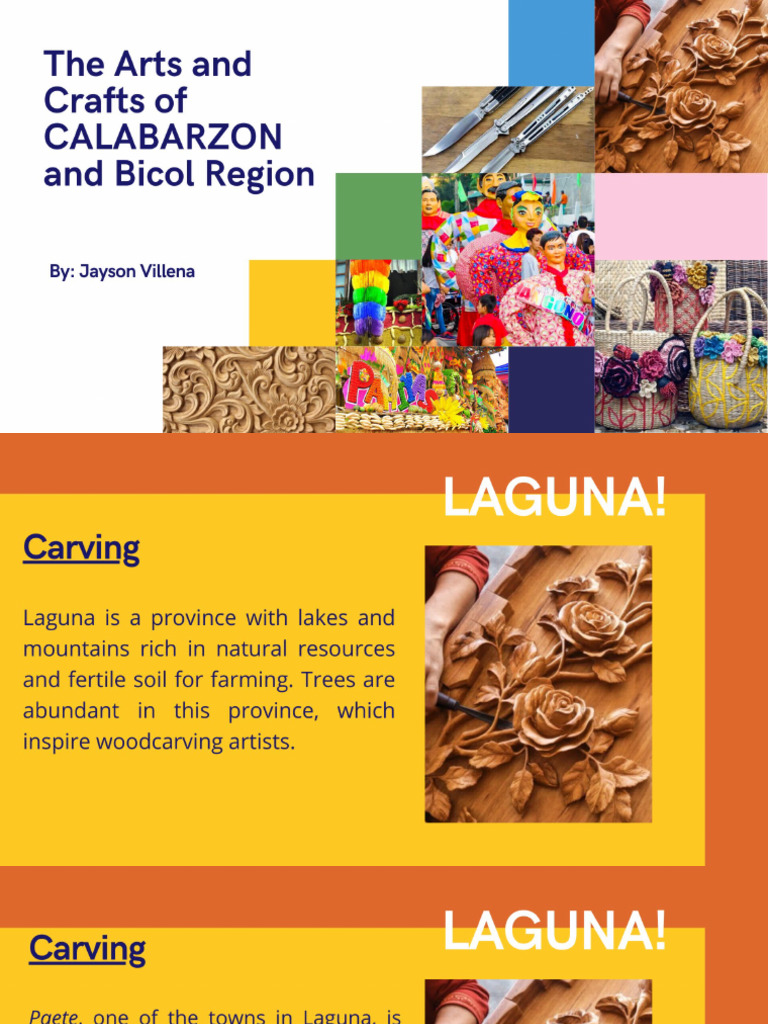 Arts and Crafts of CALABARZON and BICOL REGION | PDF