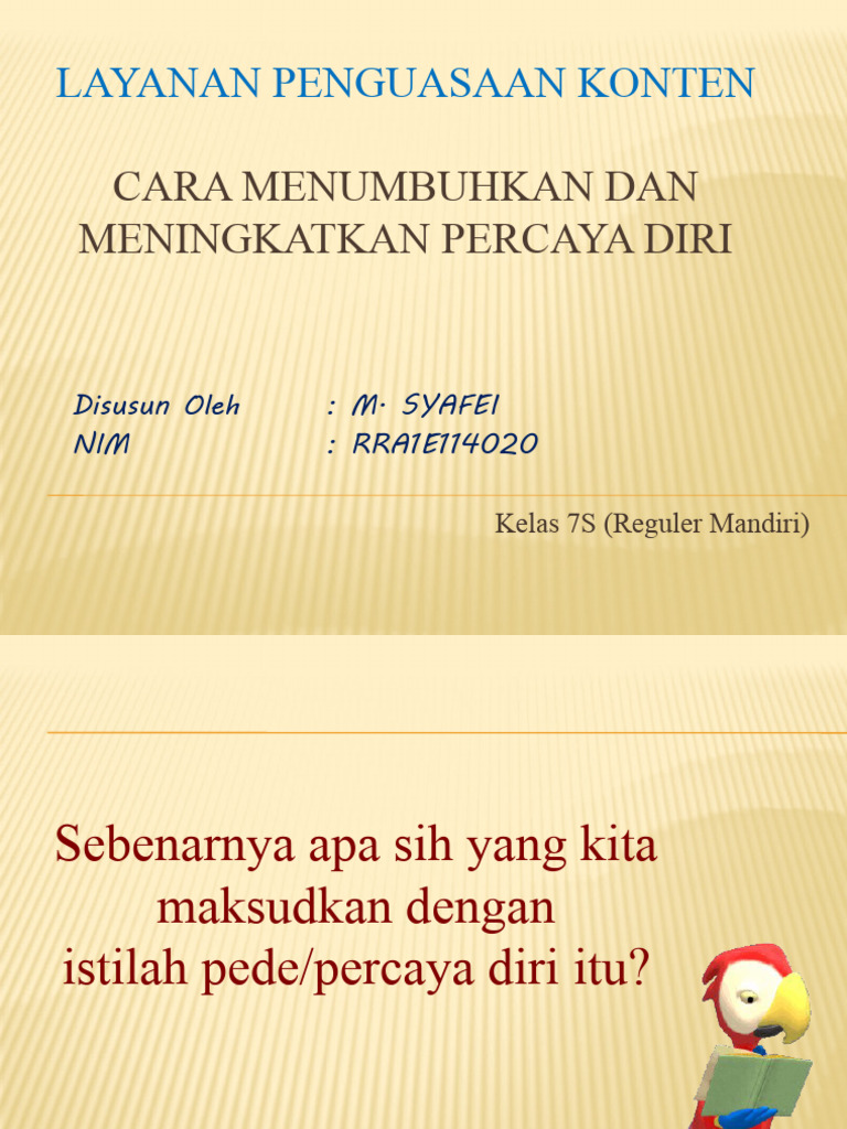 Kepercayaan Diri Pak Jon | PDF
