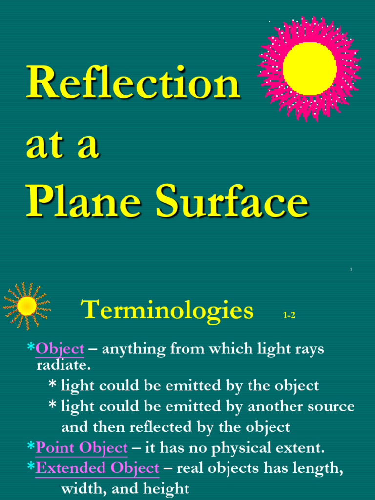Plane Mirror Reflection Physics | PDF | Mirror | Reflection (Physics)