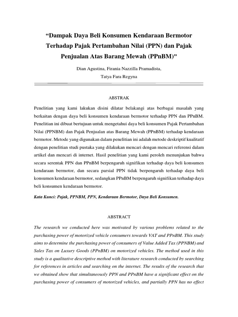 Artikel PPN Dan PPNBM | PDF | Pengelolaan Keuangan & Uang