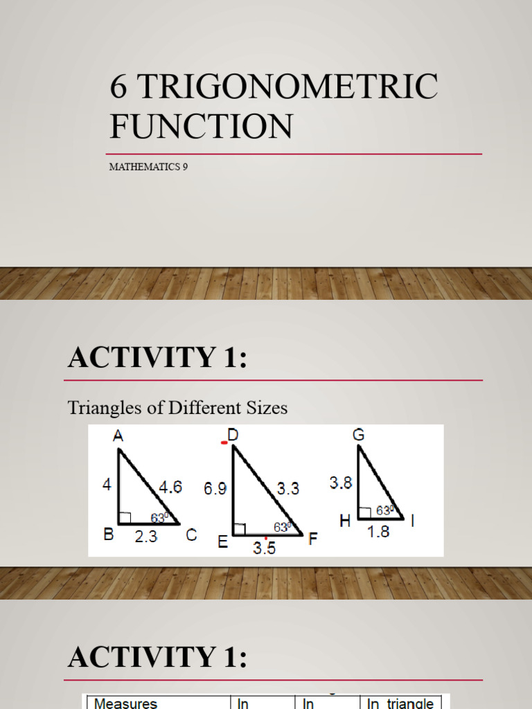 6 Trigonometric Function | PDF