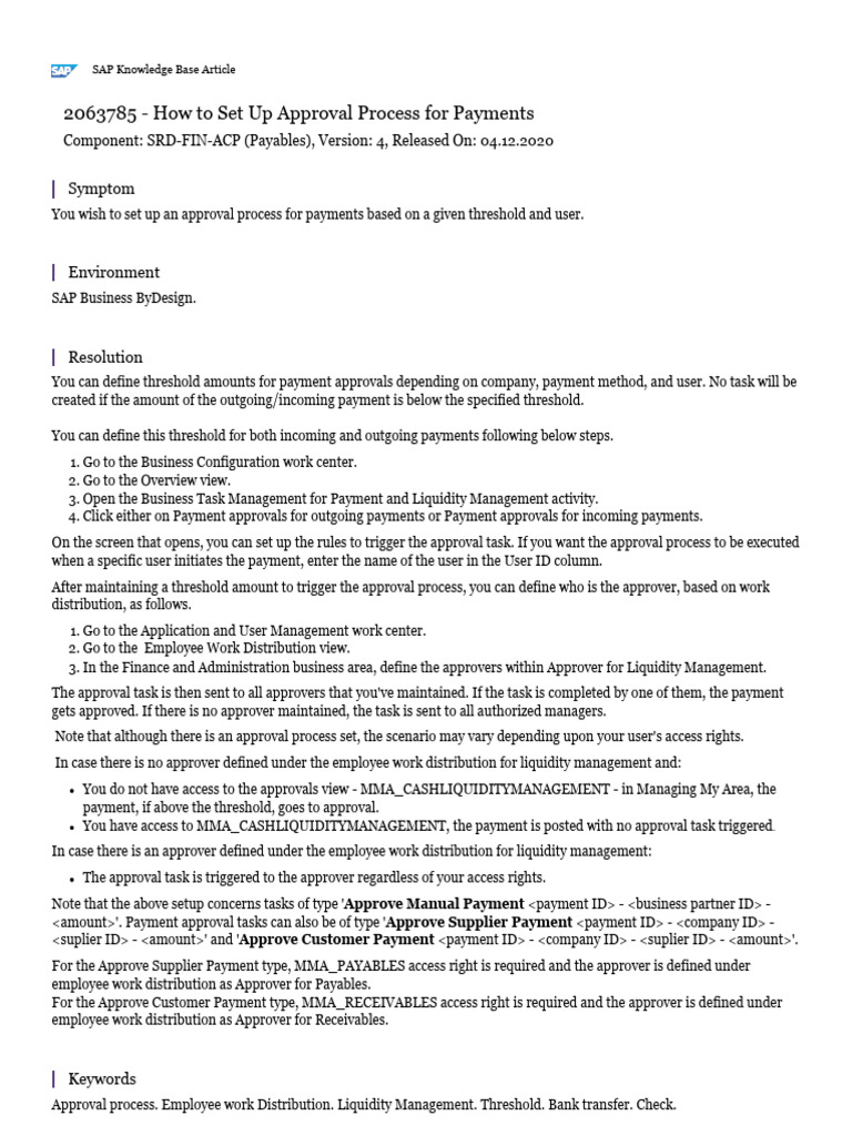 Payment Approval Setup Guide | PDF | Information Technology | Computing