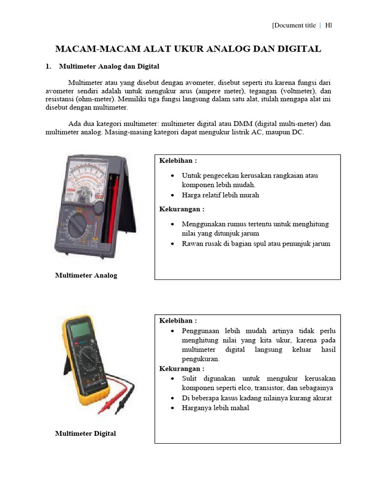 Macam Macam Alat Ukur | PDF
