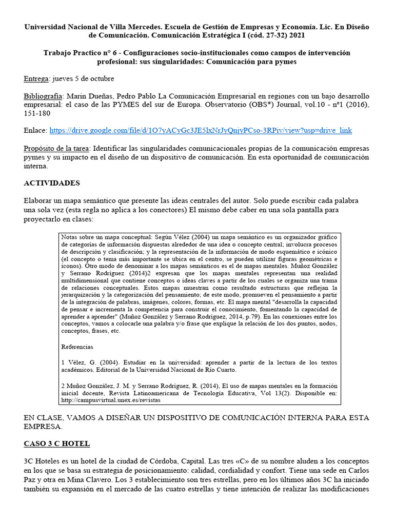 UNRC CEI - TP - Pymes - 2023 | PDF | Turismo | Comunicación