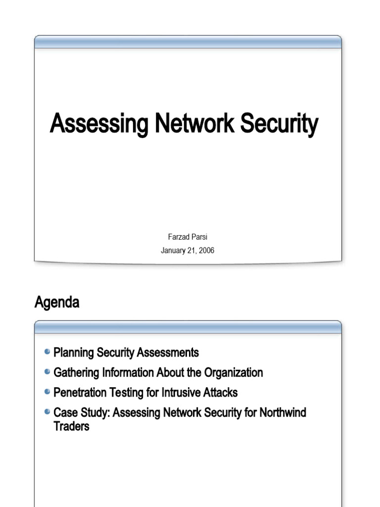 Assessing Network Security | PDF | Denial Of Service Attack | Vulnerability (Computing)