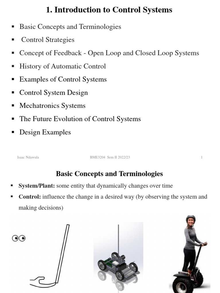 1 - Introduction To Control Systems-1 | PDF | Control Theory | Feedback