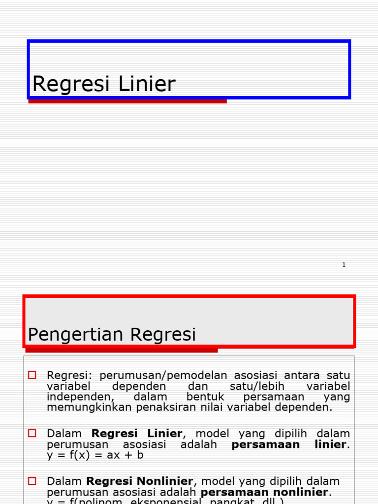 Regresi Linier | PDF