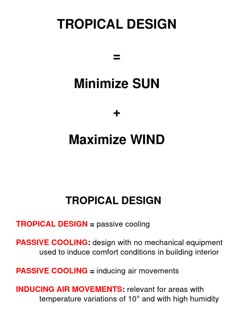Tropical Design: Passive Cooling Guide | PDF | Tropical Cyclones | Wound