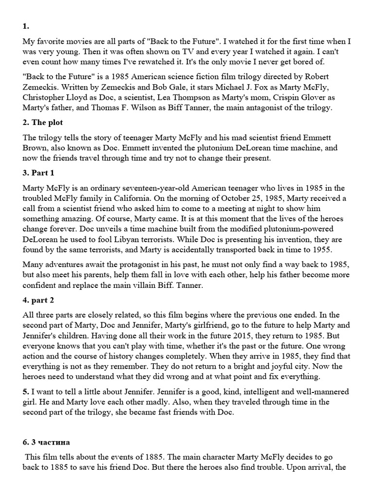 Back To The Future | PDF