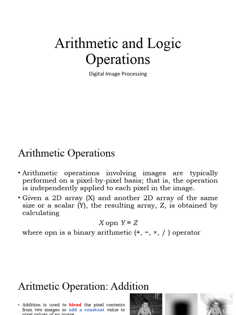P3-Arithmetic and Logic Operations | PDF | Boolean Algebra | Teaching ...