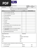 Fire Extinguisher Checklist | PDF | Equipment | Safety
