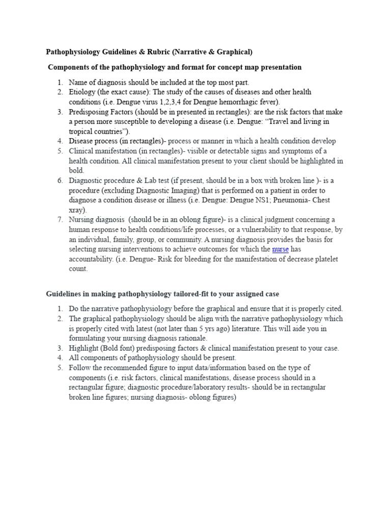 Pathophysiology Guidelines | PDF | Medical Diagnosis | Clinical Medicine