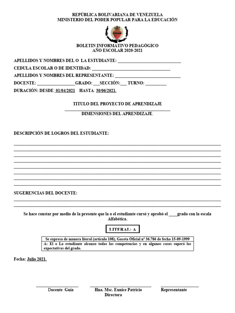 FORMATOS INFORME PEDAGÓGICO | PDF | Aprendizaje | Academia