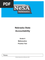 6th Grade Math STAAR Practice Test | PDF | Mathematics
