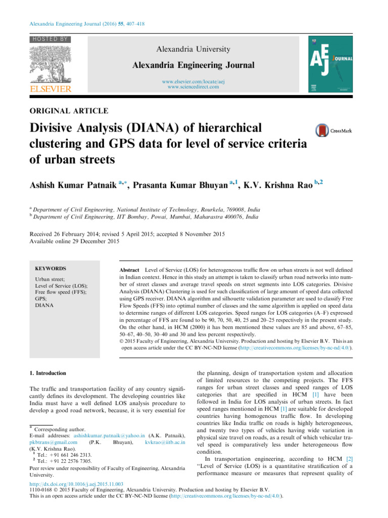 Divisive Analysis DIANA of Hierarchical Clustering and 2016 Alexandria ... Divisive Analysis DIANA of Hierarchical Clustering and 2016 Alexandria ...