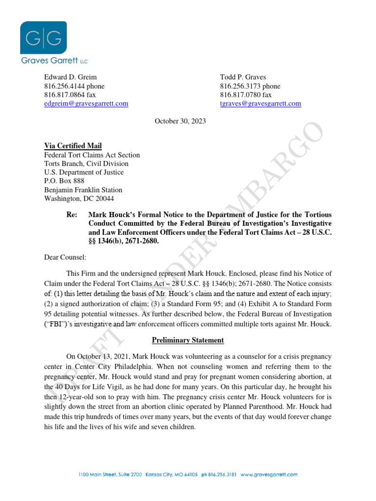 Houck Mark Claim FINAL | PDF | Prosecutor | Complaint