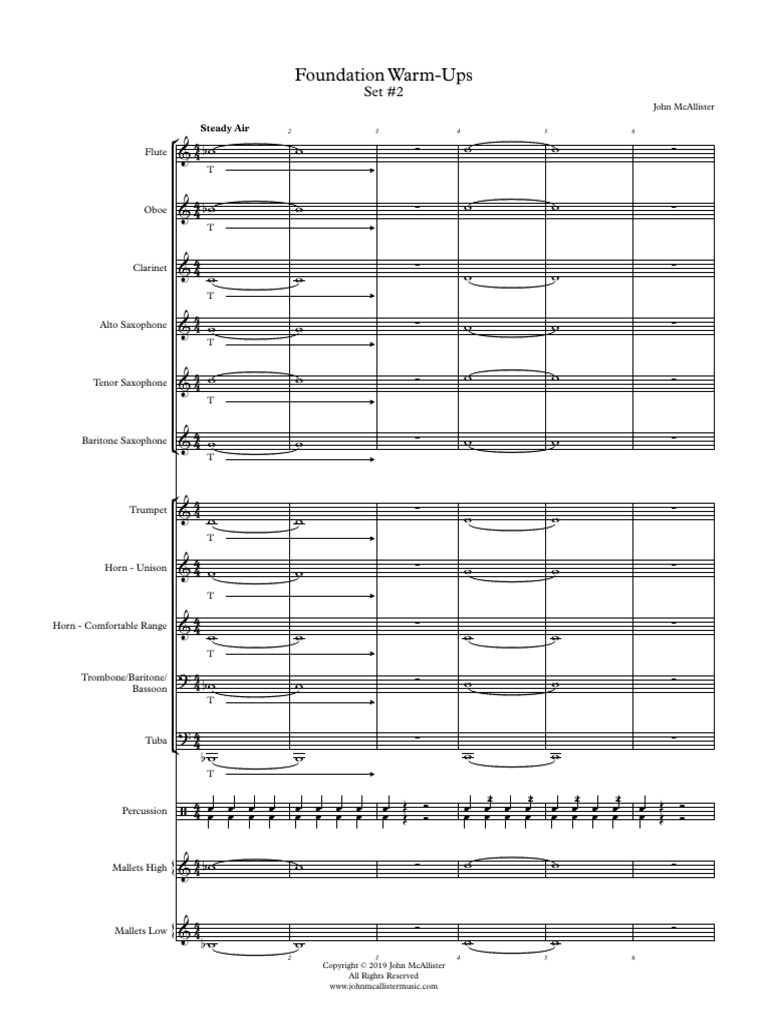 Foundation Warm-Ups - Set 2 - Score Partsa 2 | PDF