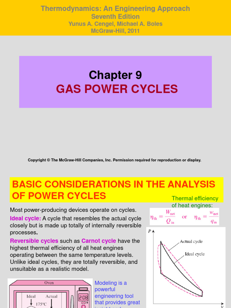 Chap - 9 - Gas Power Cycle | Download Free PDF | Jet Engine | Gas Turbine
