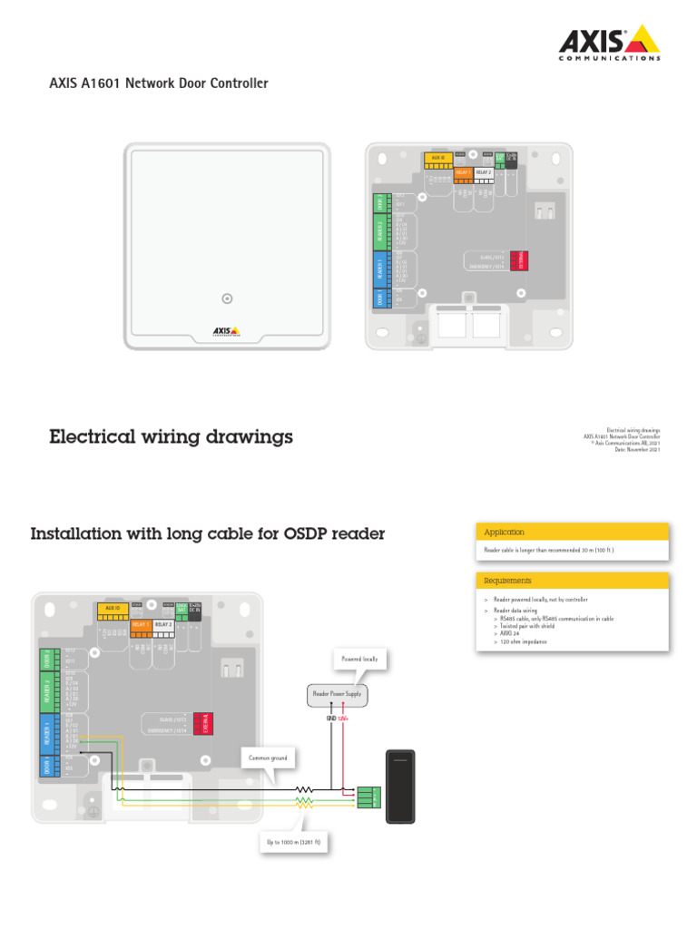 Axis A1601 Electrical Wiring Drawings en US 379133 | Download Free PDF ...