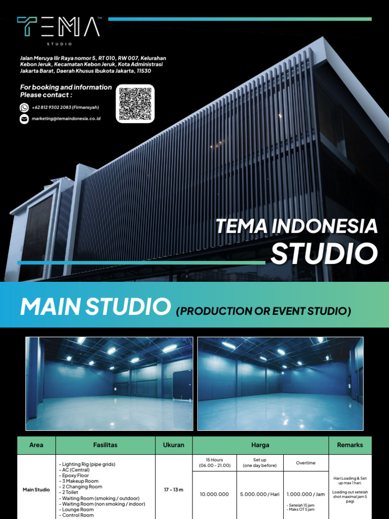 Studio Tema Indonesia: Fasilitas & Harga | PDF