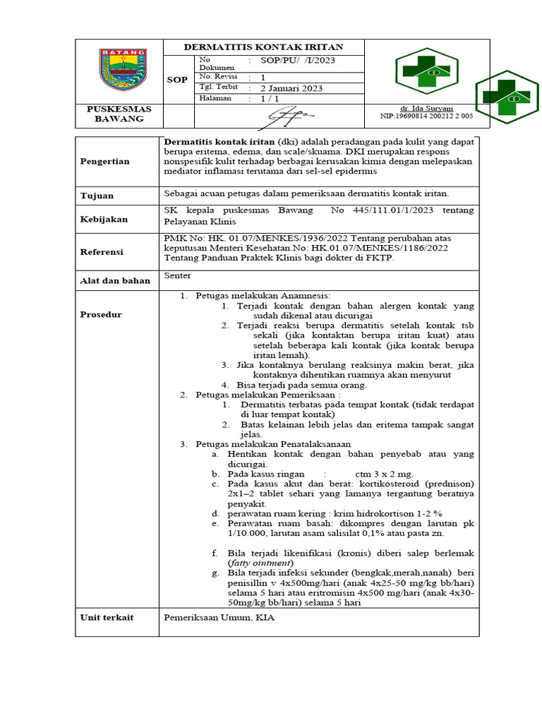 Dermatitis Kontak Iritan | PDF