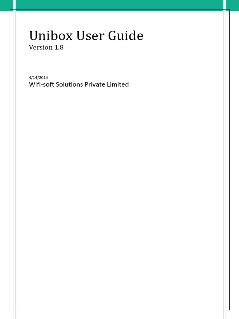 Unibox Userguide 1.8 | PDF | Computer Network | Radius
