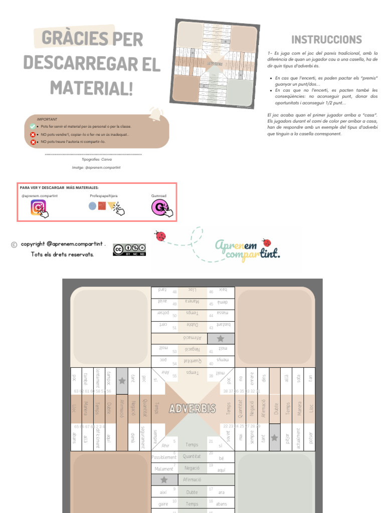 Adverbis Parchís Cat Esp | PDF