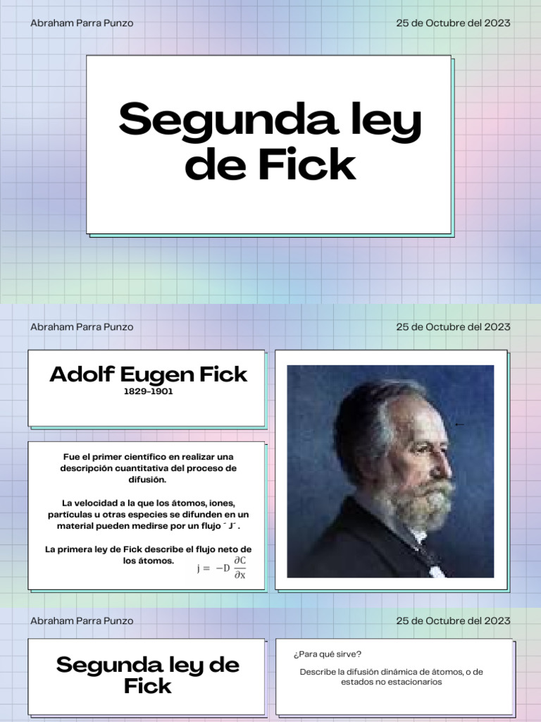 Segunda Ley de Fick: Difusión y Aplicaciones | PDF | Difusión | Naturaleza