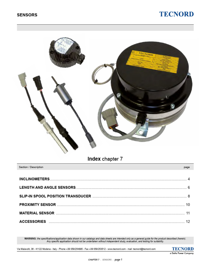 tecnord catalogo-sensores | PDF | Sensor | Power Supply
