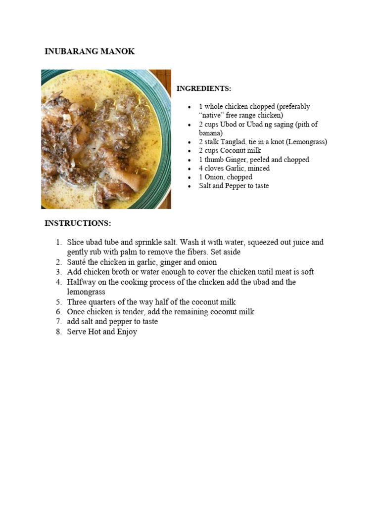 Inubarang Manok | PDF