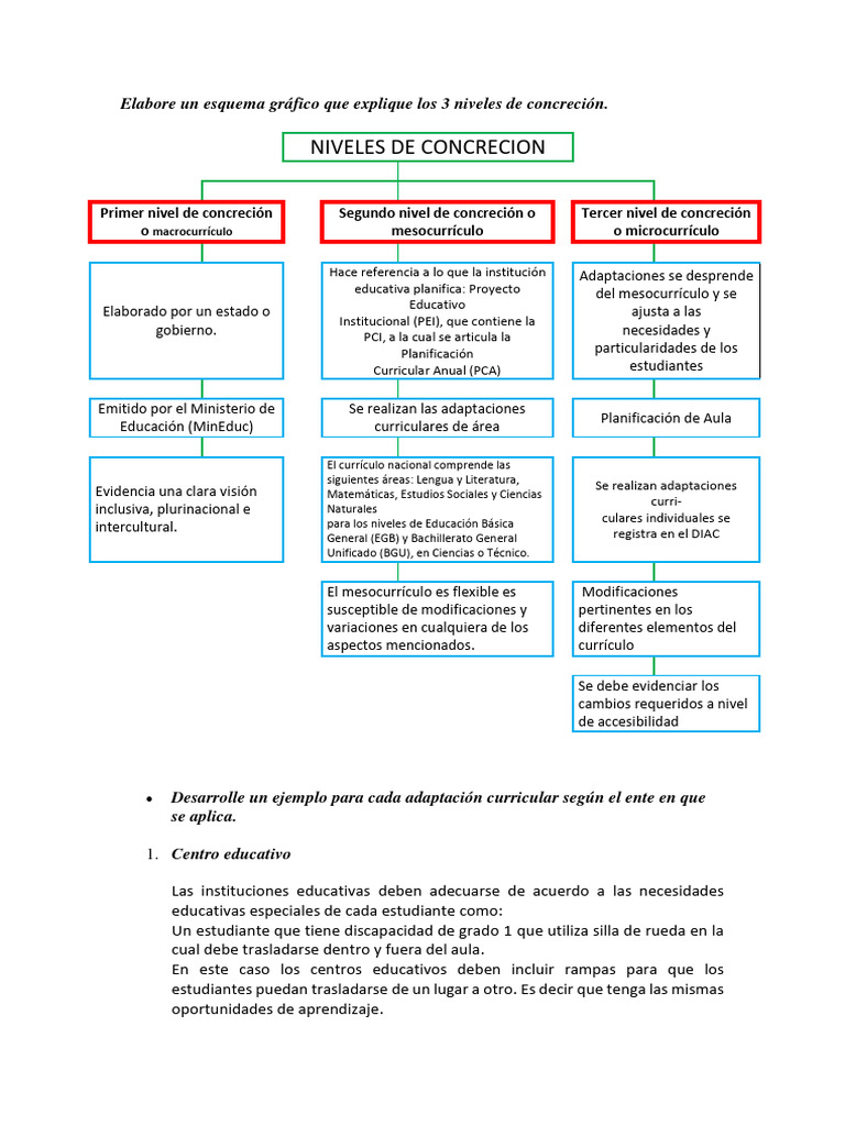Niveles de Concreción | PDF | Plan de estudios | Salón de clases