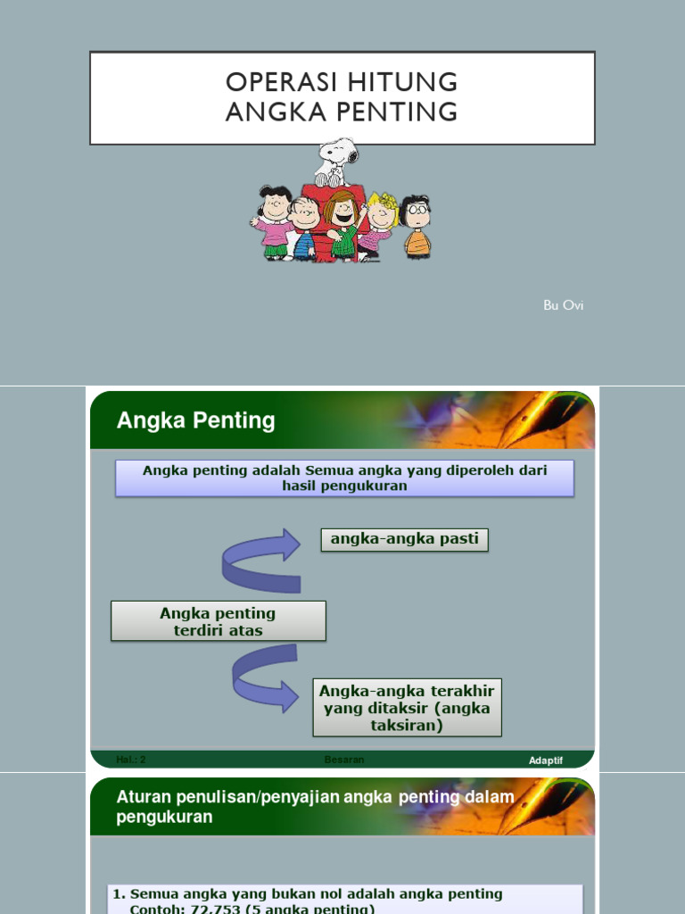 Aturan Operasi Angka Penting | PDF