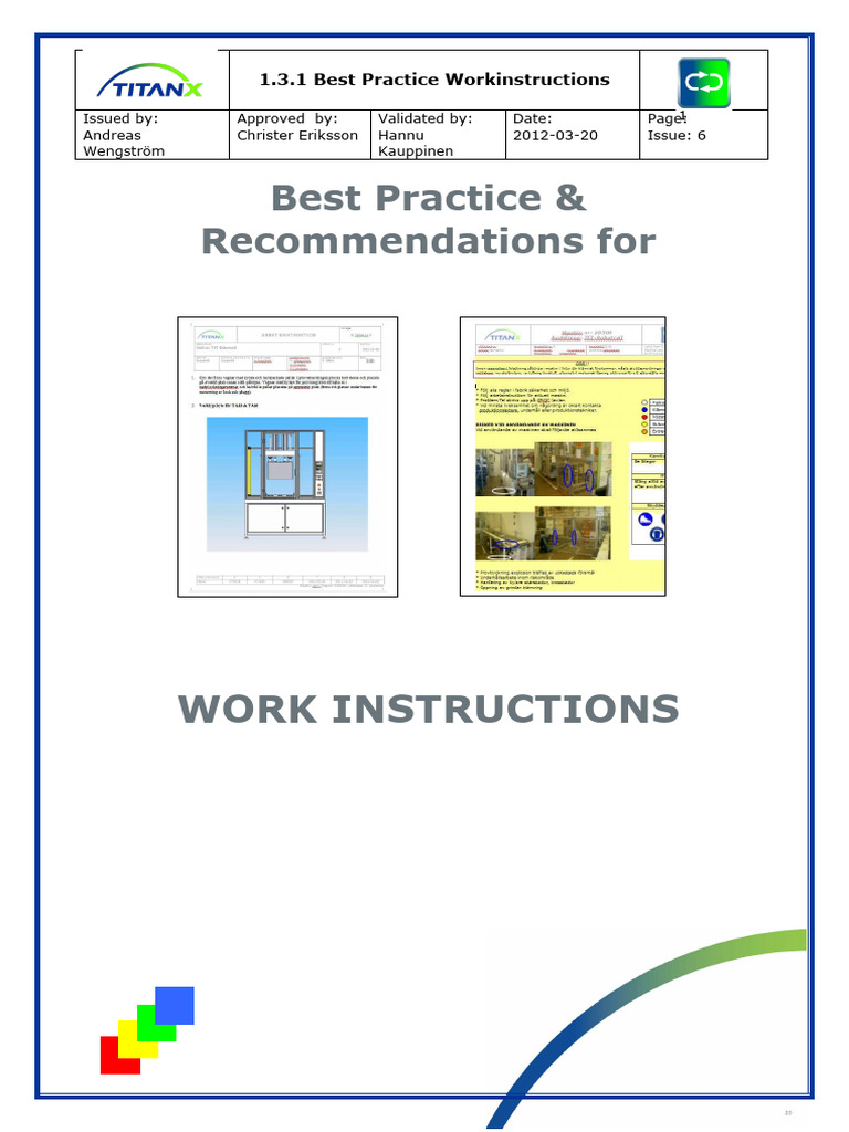 G - TiPS 1.3.1 Best Practice Work Instructions - Eng | PDF ...