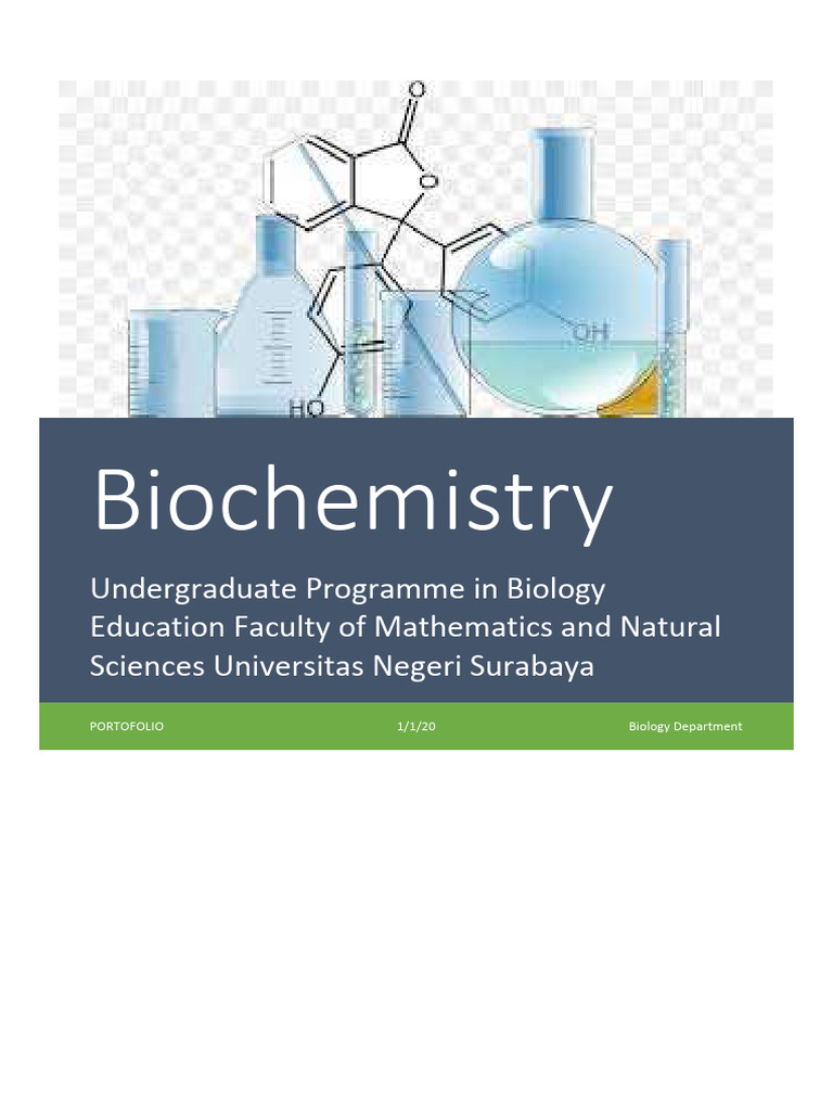 PORTOFOLIO Biochemistry | PDF | Biochemistry | Chemistry