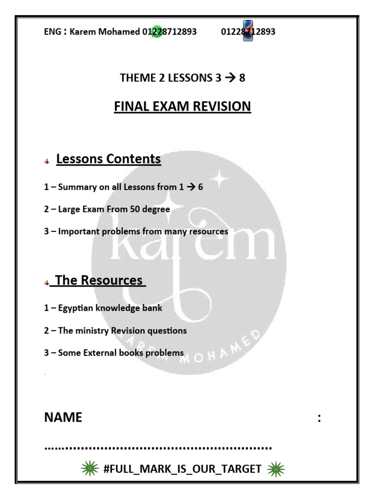 Last Revision (Theme 2 Lessons 3 To 8) | PDF | Phishing | Password