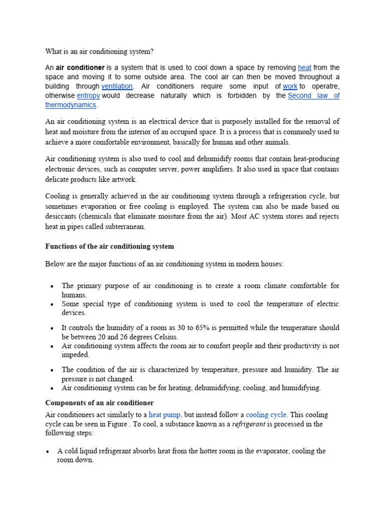Air Conditioning System | PDF | Air Conditioning | Continuum Mechanics
