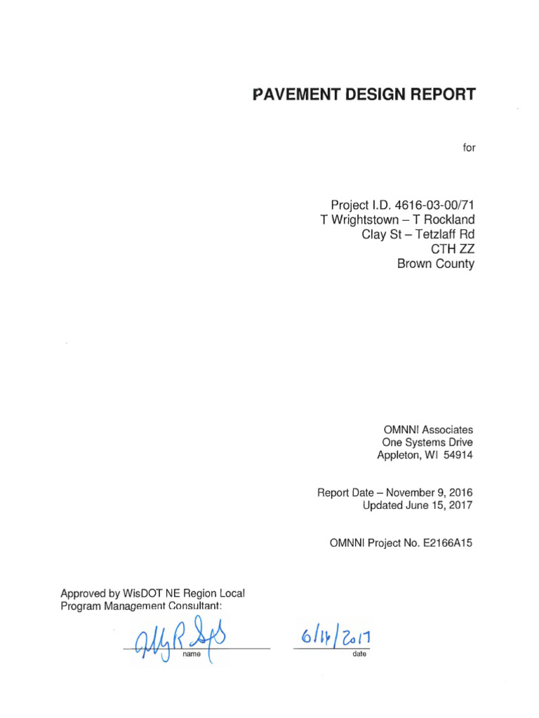 Pavement Design Report | PDF | Road Surface | Road