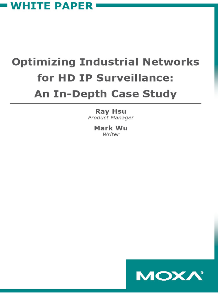 Moxa Industrial Networks For HD Ip Surveillance | PDF | Computer Network | Multicast