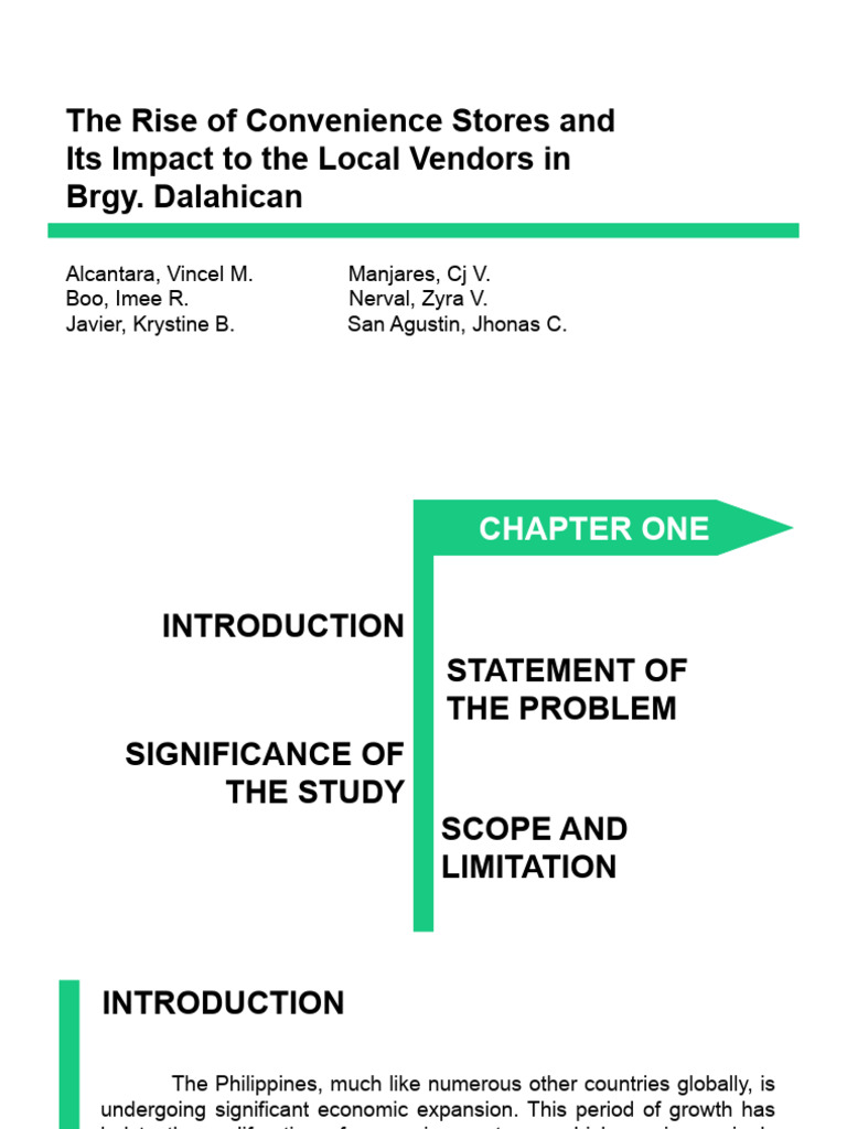 The Rise of Convenience Stores and Its Impact To The Local Vendors in ...