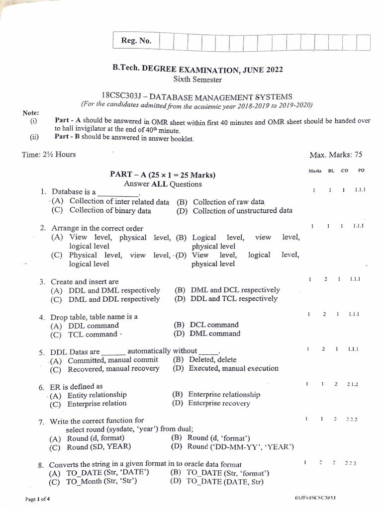 DBMS 2023 Paper | PDF | Database Transaction | Databases DBMS 2023 Paper | PDF | Database Transaction | Databases