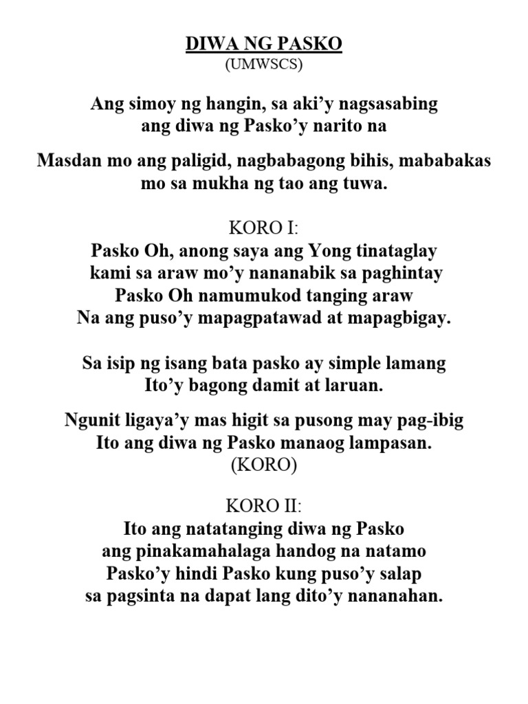 Diwa NG Pasko | PDF