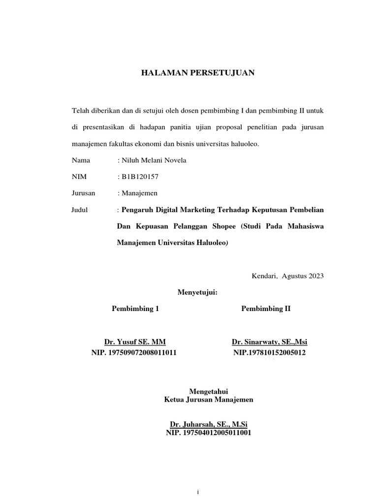 Proposal Sempro - 1 | PDF | Bisnis