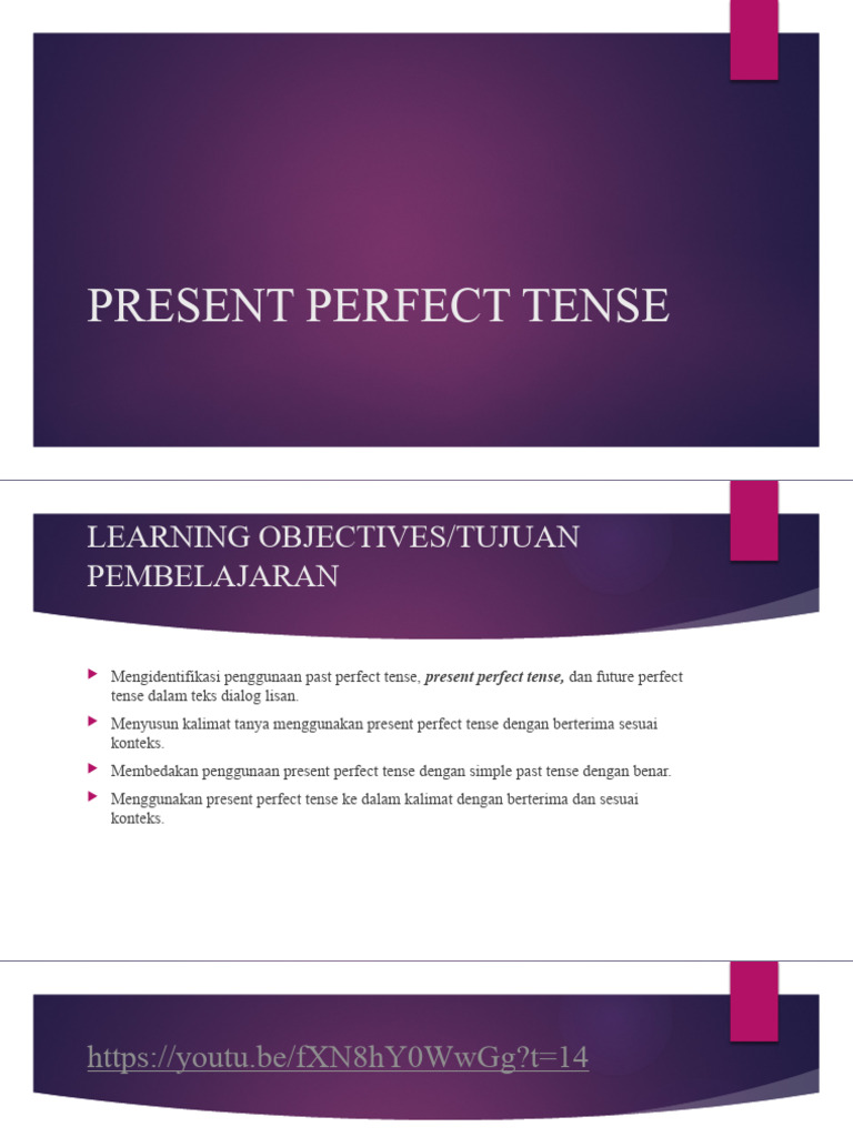 PPT Present Perfect Tense | PDF