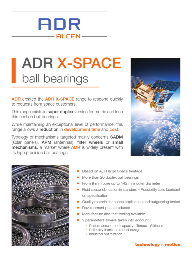 Adr X-Space | PDF | Bearing (Mechanical) | Physical Sciences