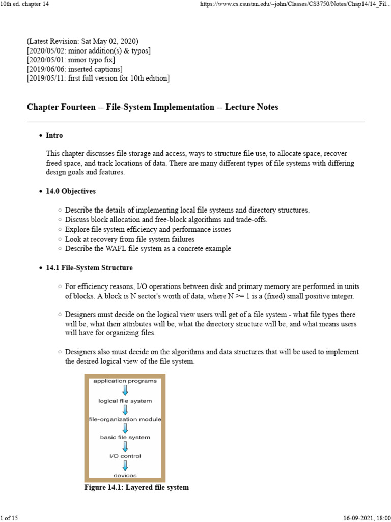 Os Chapter 14 | PDF | File System | Computer File