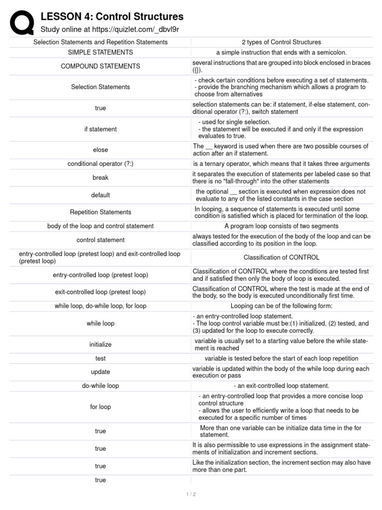 Control Structures | PDF | Control Flow | Computer Programming Control Structures | PDF | Control Flow | Computer Programming