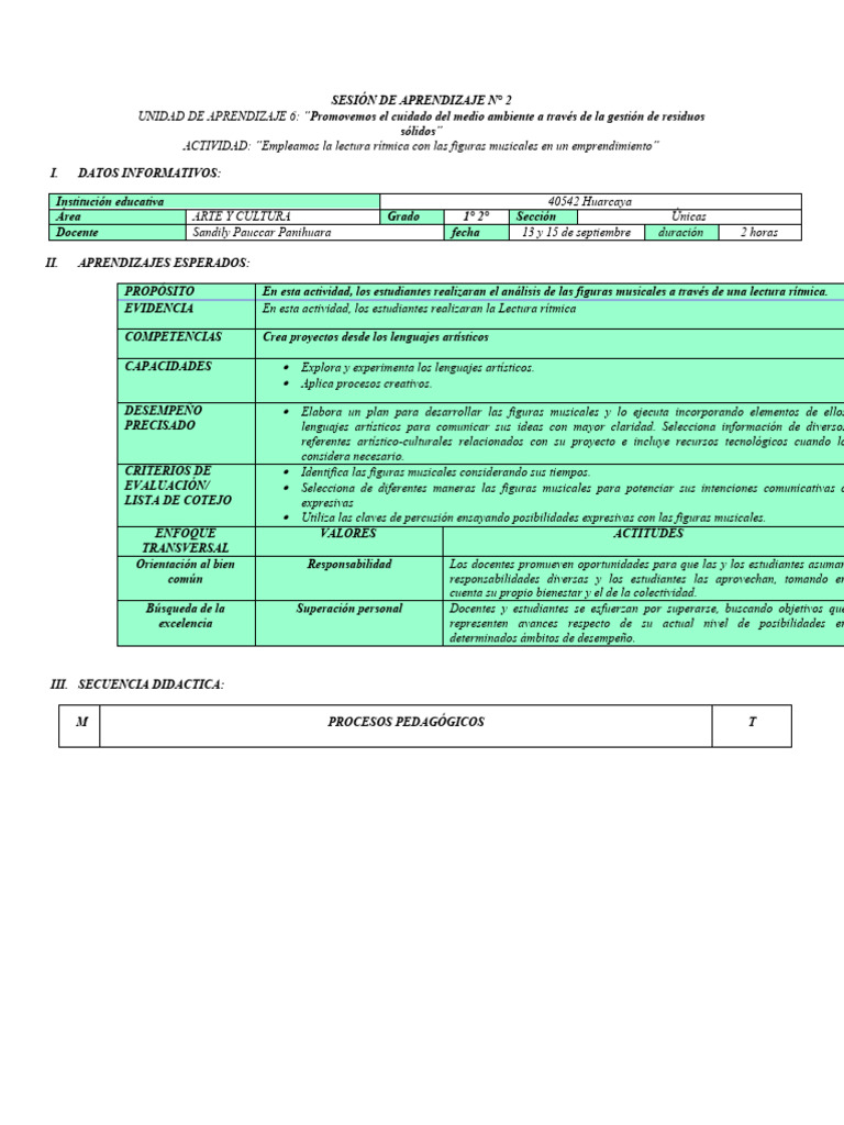 1° 2° Ses Act 02-Ayc-U6 | PDF | Aprendizaje | Enseñando